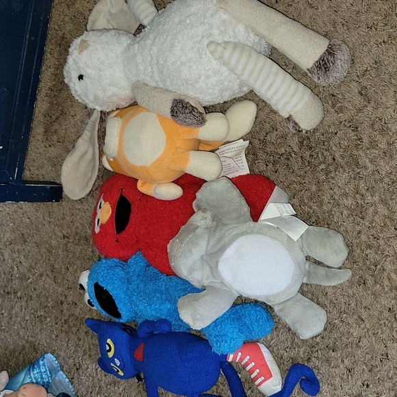 Toys | Pete The Cat Elmo Cookie Monster Bunny And Bingo Stuffies | Poshmark